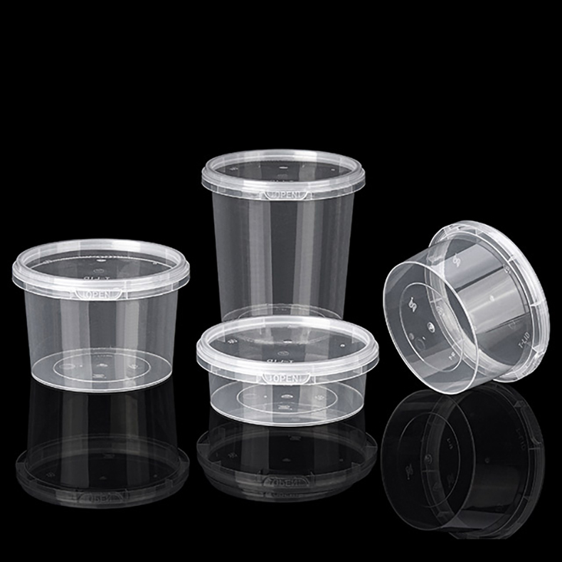 PP Material Injection Food Containers Tamper Evident Deli Cups ...